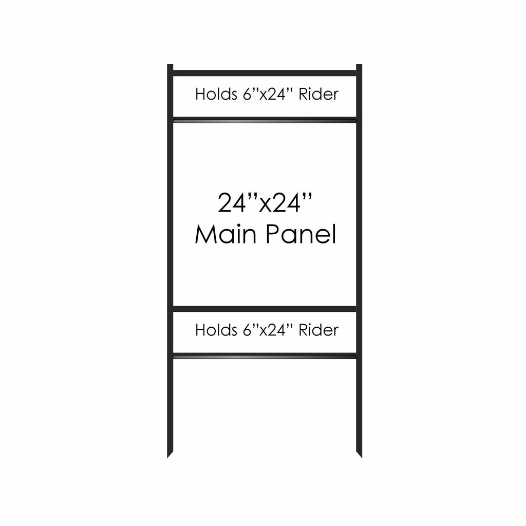 24"x24" Combo Bolt-in/Slide-in Double Rider Frame – Signcraft